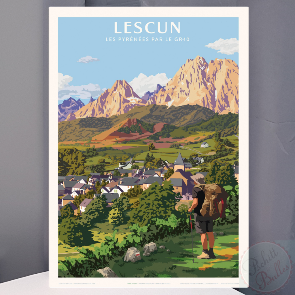Affiche – Lescun – Les Pyrénées | Du Pschitt et des Bulles